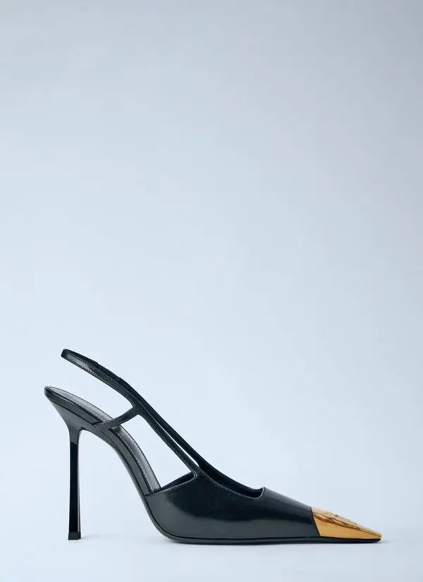 Saint Laurent Jeanne Slingback Pumps - Black