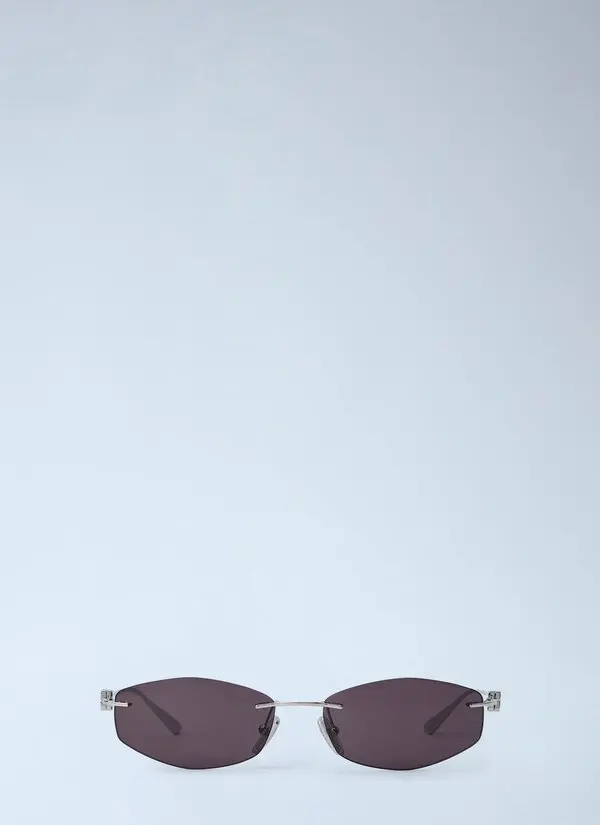 Balenciaga Nano D-frame Sunglasses - Silver