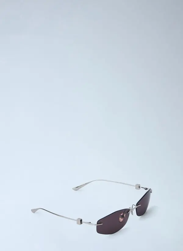 Balenciaga Nano D-frame Sunglasses - Silver