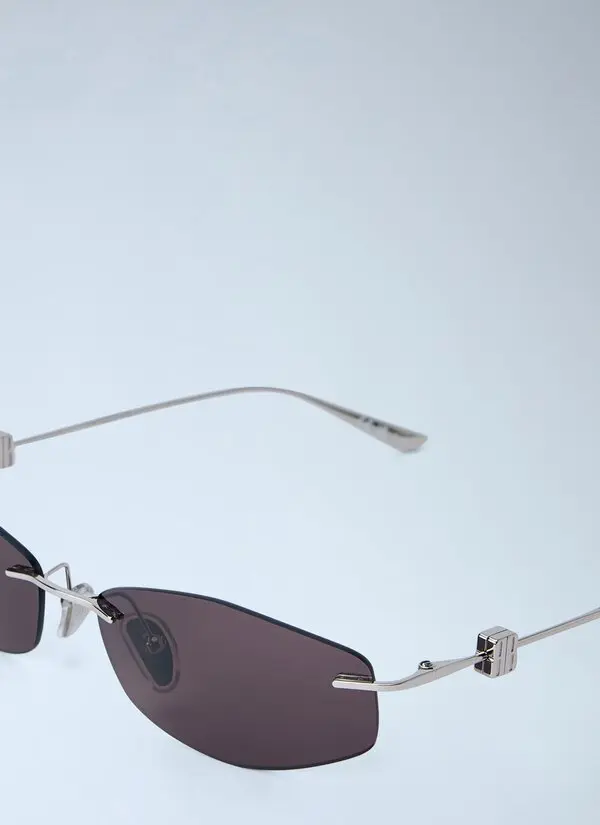 Balenciaga Nano D-frame Sunglasses - Silver