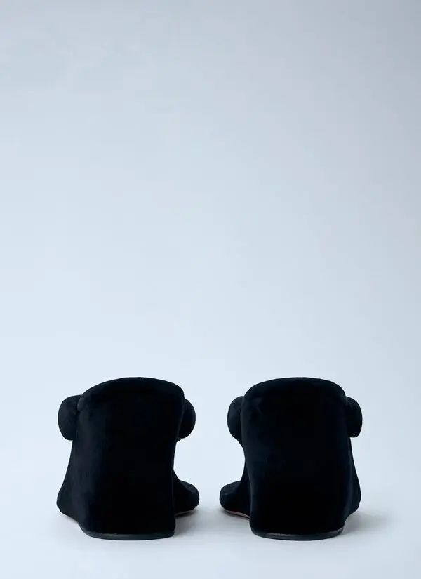 Balenciaga Gaeta Wedge Thong Sandals - Black