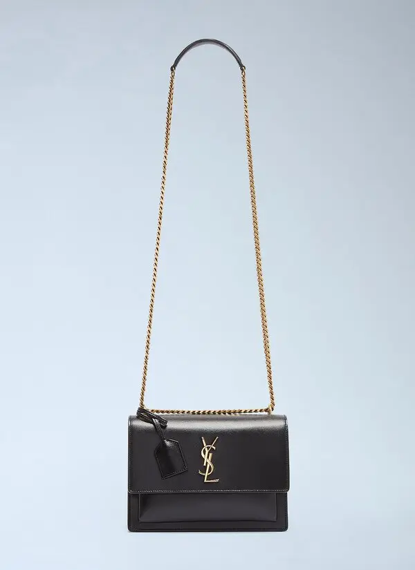 Saint Laurent Sunset Chain Shoulder Bag - Black