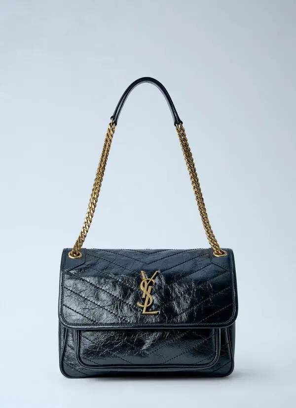 Saint Laurent Niki Medium Vintage Shoulder Bag - Black