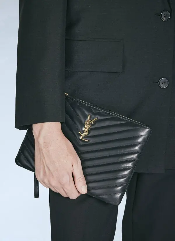 Saint Laurent Monogram Matelassé Pouch