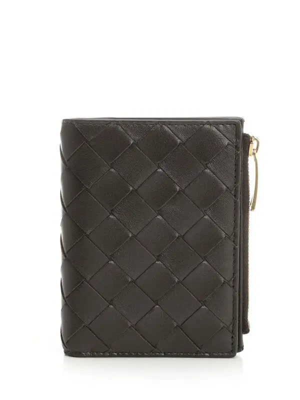 Bottega Veneta Intrecciato Bi-fold Wallet - Black