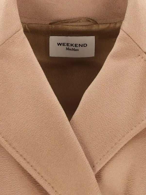Max Mara Resina Drap Wool Long Coat Double Breast - Cream