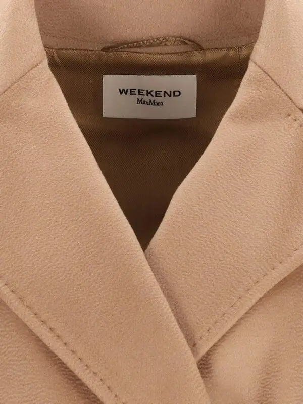 Max Mara Resina Drap Wool Long Coat Double Breast - Cream