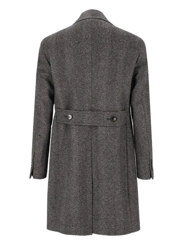 Tagliatore Double-breasted Herringbone Coat