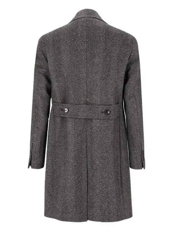 Tagliatore Double-breasted Herringbone Coat