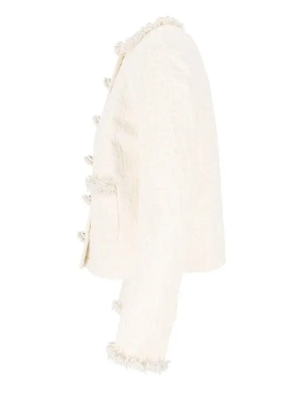 SELF-PORTRAIT Denim Jacket - White