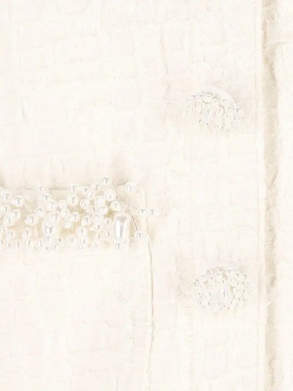 SELF-PORTRAIT Denim Jacket - White