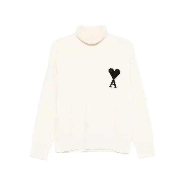AMI Paris Neutrals Sweaters & Knitwear Jumpers