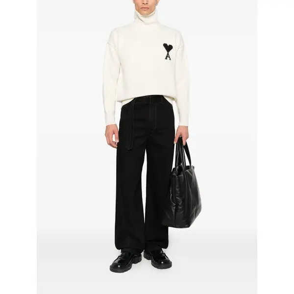 AMI Paris Neutrals Sweaters & Knitwear Jumpers