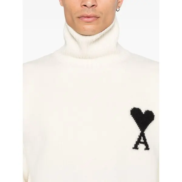 AMI Paris Neutrals Sweaters & Knitwear Jumpers