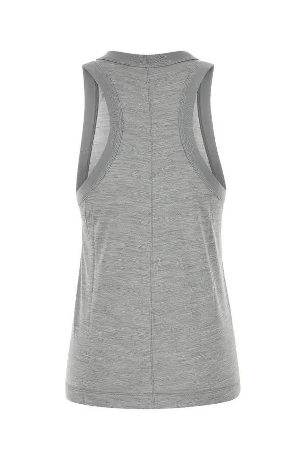 Carven Grey Silk Tank Top