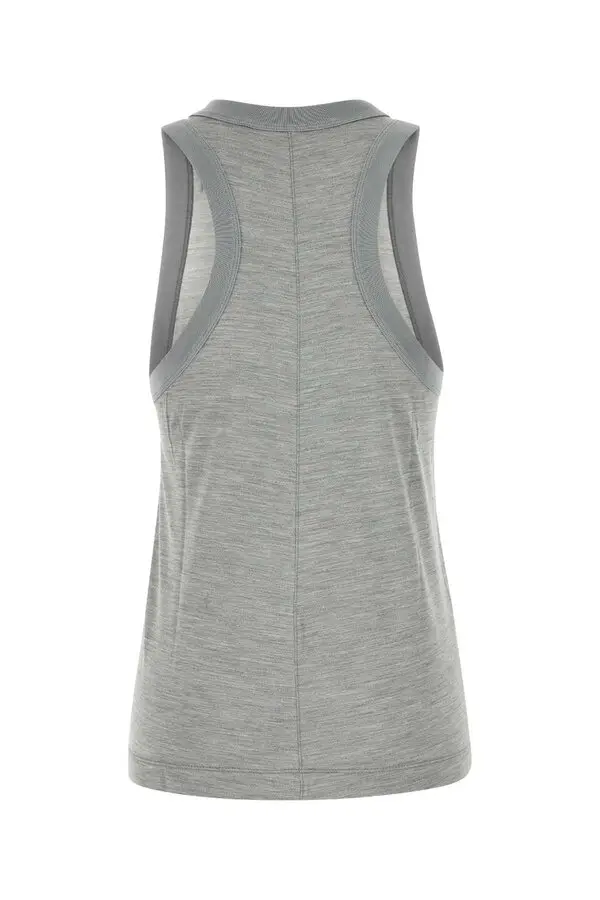 Carven Grey Silk Tank Top