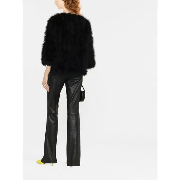 YVES SALOMON Jackets Faux Fur & Shearling Jackets - Black