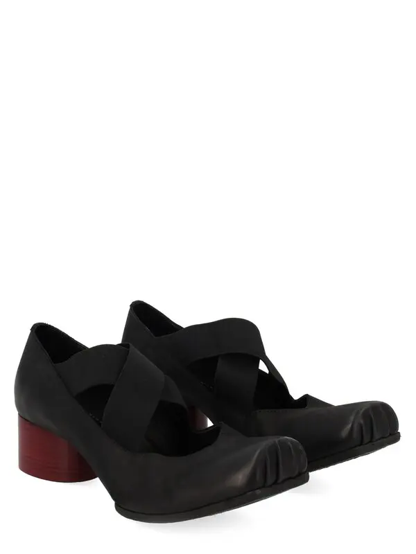 UMA WANG Ballerina In Pelle Con Tacco Medio