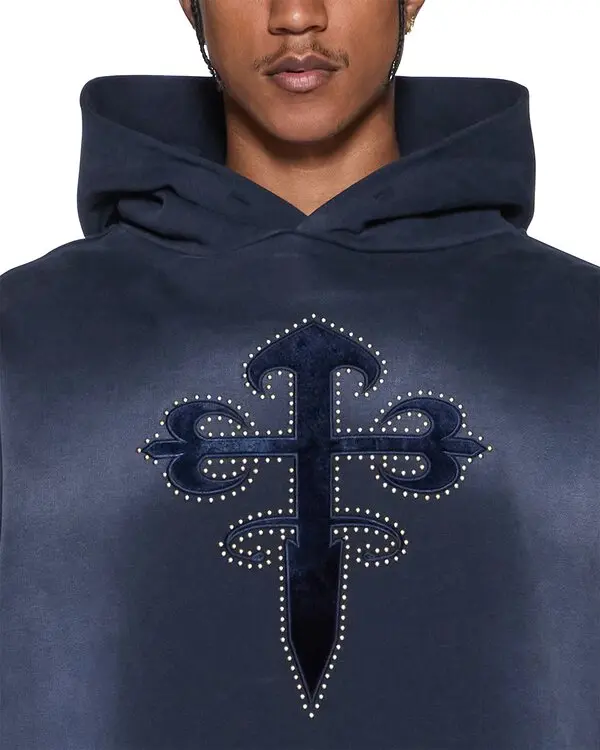Ksubi Kaliba Ekcess Cotton Cross Graphic Hoodie