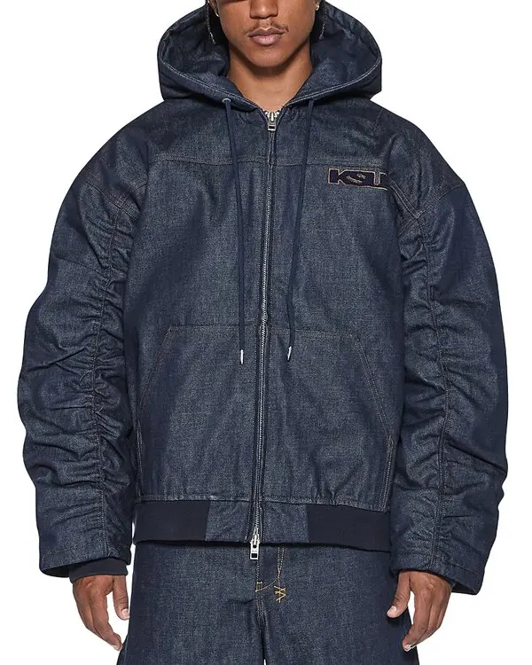 Ksubi Slouchy Drawstring Logo Bomber Jacket