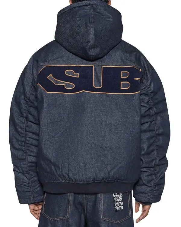 Ksubi Slouchy Drawstring Logo Bomber Jacket