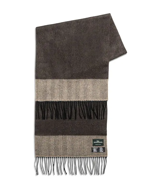 Rodd & Gunn Darlington Cashmere Fringe Scarf - Mud