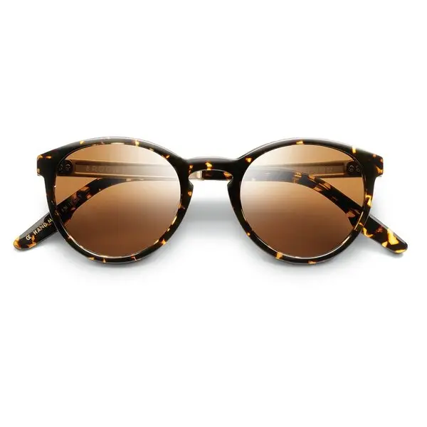 IVI VISION Brooks Round Sunglasses Ambercomb Tortoise