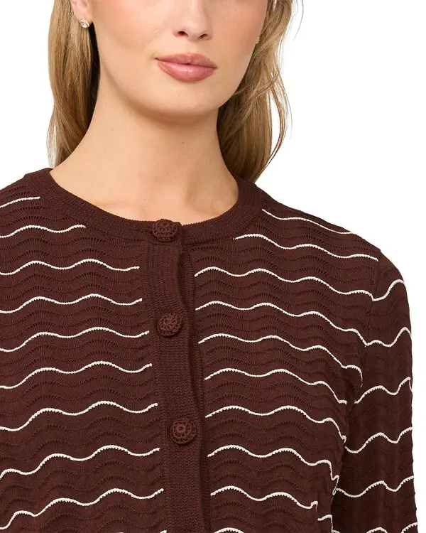 Ted Baker London Sherry Scallop Ripple Cardigan Sweater