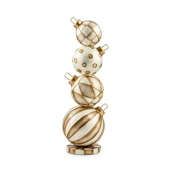 MACKENZIE-CHILDS Mocha Capiz Ornament Topiary