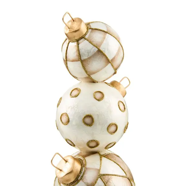 MACKENZIE-CHILDS Mocha Capiz Ornament Topiary