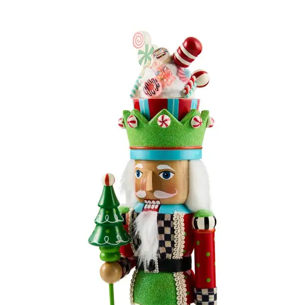 MACKENZIE-CHILDS Confetti Christmas Wood Nutcracker