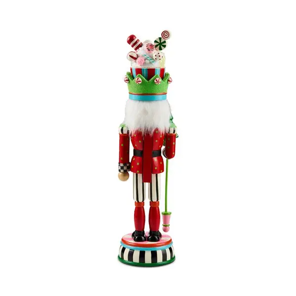 MACKENZIE-CHILDS Confetti Christmas Wood Nutcracker