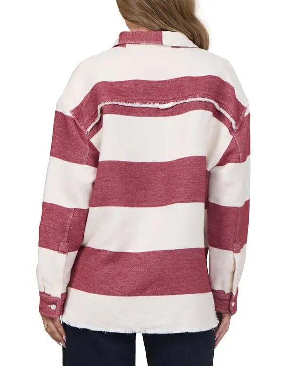 Vintage Havana Buffalo Stripe Collared Cotton Top