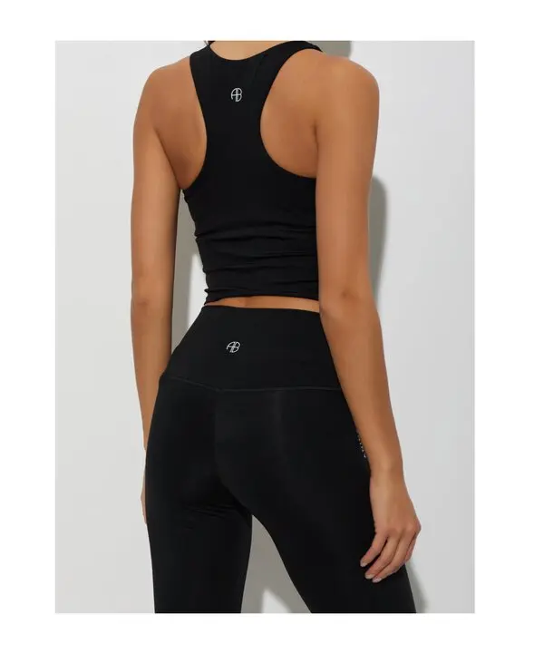 ANINE BING Logo-print Cropped Top