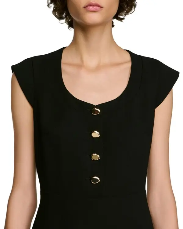 Sandro Brittany Button Front Flare Dress