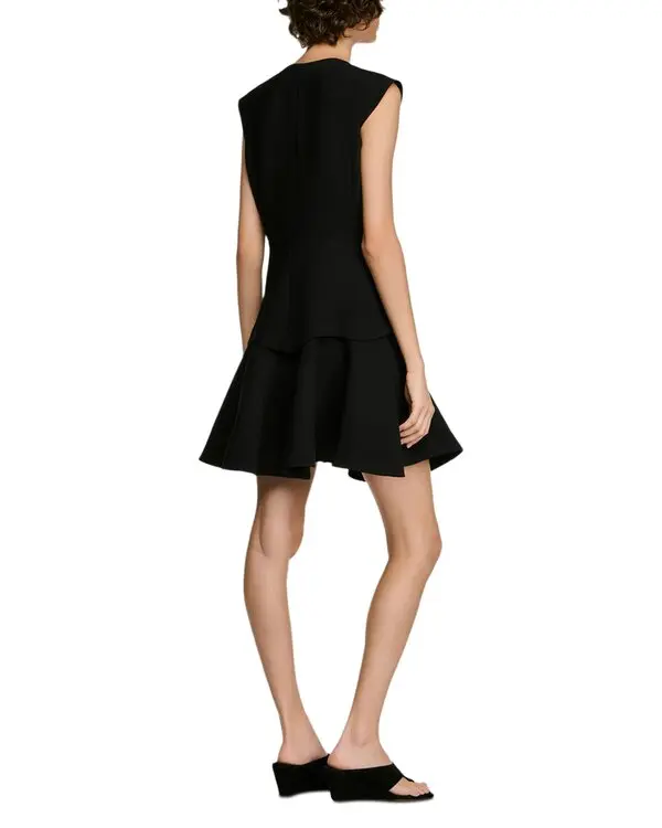 Sandro Brittany Button Front Flare Dress