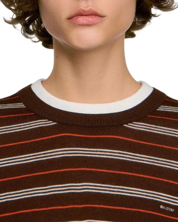 Sandro Mabel Wool Layered Effect Sweater