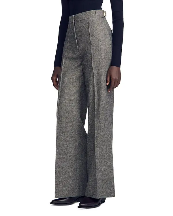 Sandro Alden Buckle Tab Suit Pants