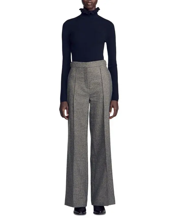 Sandro Alden Buckle Tab Suit Pants