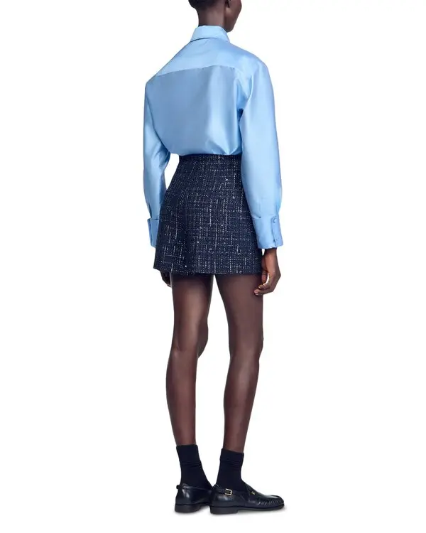 Sandro Oliva Tweed Shorts
