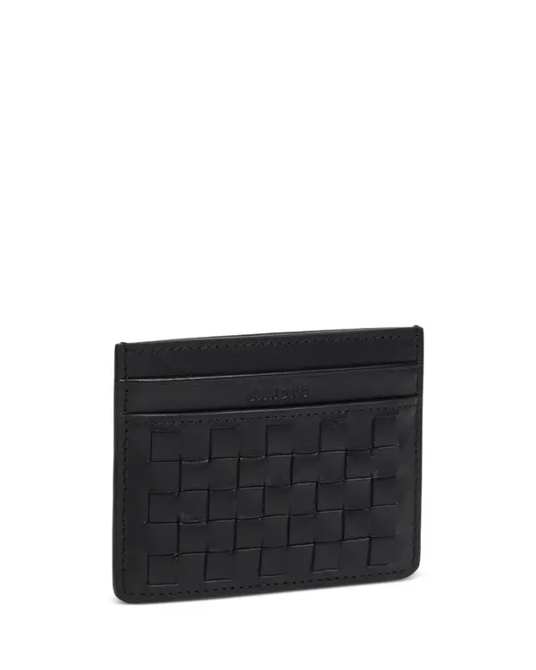 Sandro Braided Leather Card Holder