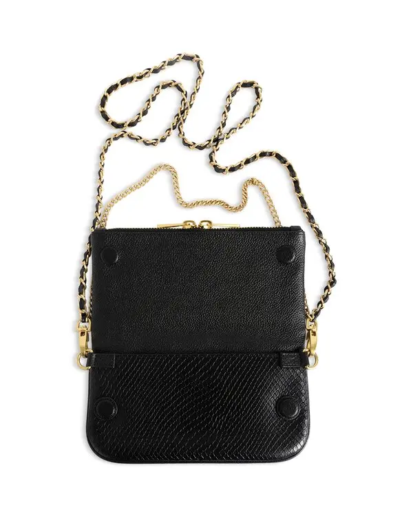 Zadig&Voltaire Rock Mini Soft Wild Embossed Leather Clutch
