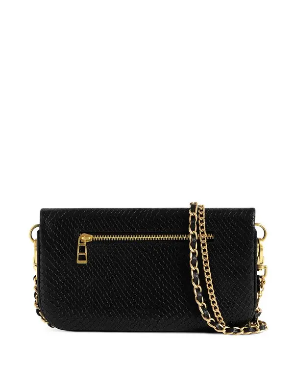 Zadig&Voltaire Rock Mini Soft Wild Embossed Leather Clutch