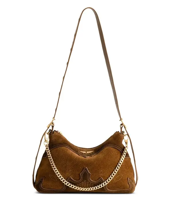 Zadig&Voltaire Jim Mini Western Suede Shoulder Bag - Cognac