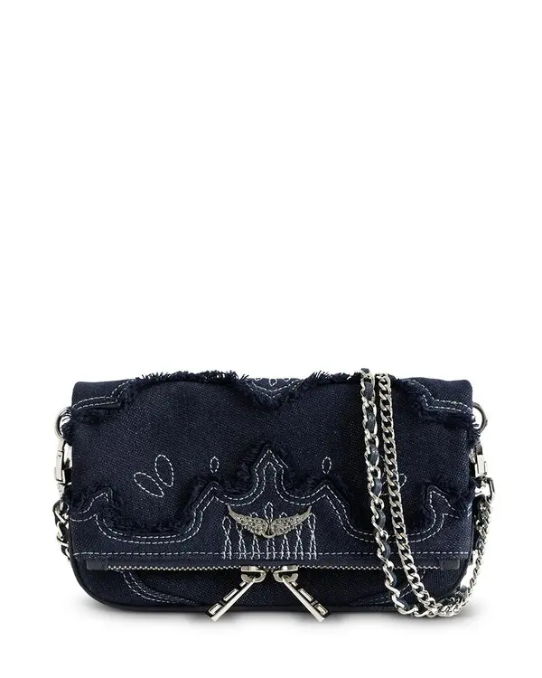 Zadig&Voltaire Rock Mini Western Denim Clutch