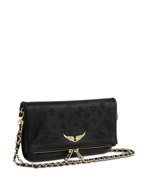Zadig&Voltaire Rock Perfo Leather Clutch - Black