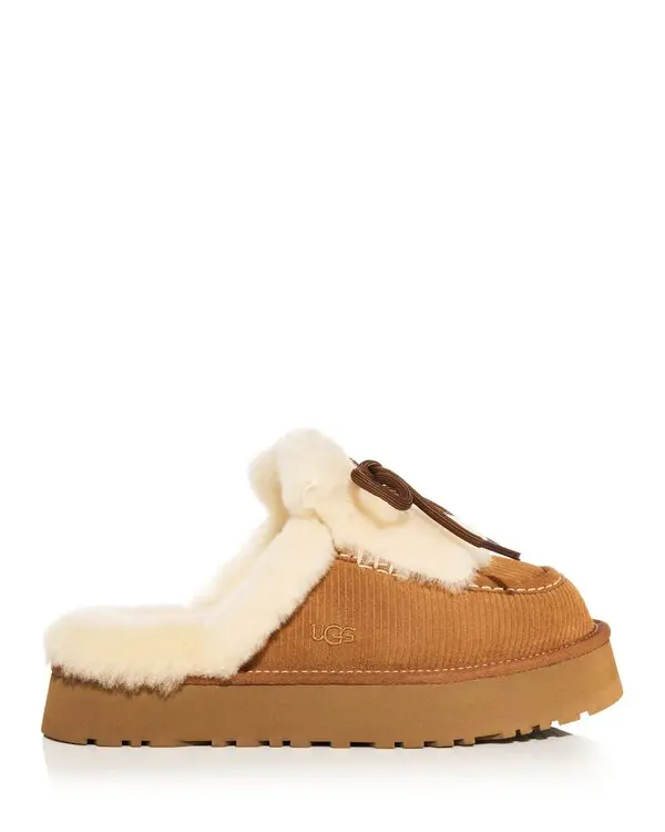 UGG Disquette Heritage Shearling Slippers - Chestnut
