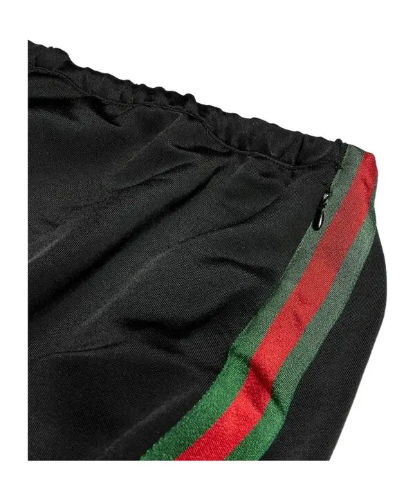 Gucci Viscose Jersey Sportswear Pants With Web - Black