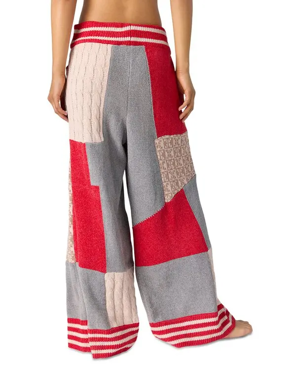 Free People Snow Much Fun Patchwork Drawstring Lounge Pants