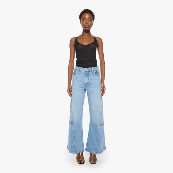 MOTHER Snacks! The Spicy Lemon Twist Prep Skimp Wishbone Pants - Blue